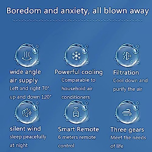 Portable air conditioner,3-IN-1 Air Cooler,cooling fan,7L water capacity,Clean air,wide angle blower,move silently,ac unit for bedroom,humidifier,power saving,suitable for office,RV