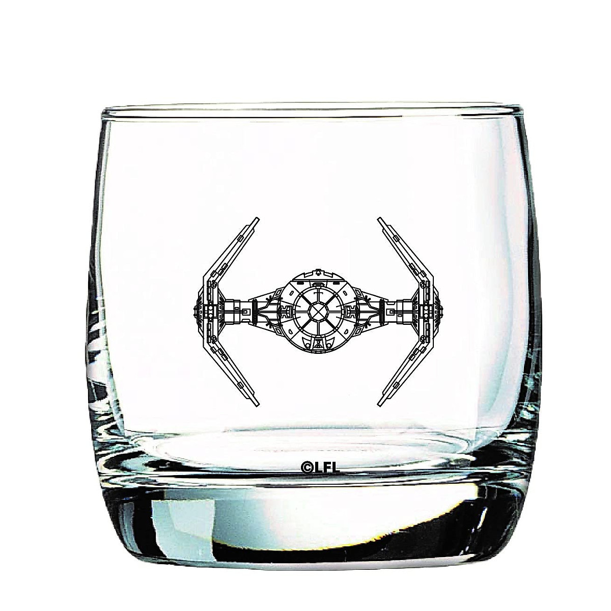 Star Wars Glass Set - X-Wing & TIE Fighter - Collectible Gift Set of 2 Cocktail Glasses - 10 oz Capacity - Classic Design - Heavy Base
