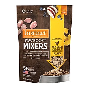 Instinct Raw Boost Mixers Freeze Dried Dog Food Toppers For Dry Food, Grain Free Dog Food Toppers with Chicken For Dogs, 14 oz