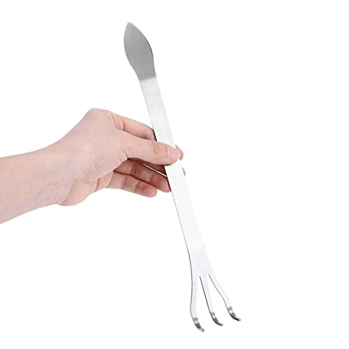 Bonsai Rake 3-Prong Stainless Steel Root Rake Loosen Soil Bonsai Tree Toool with Ergonomic Handle Bonsai Rake for Gardening Plants