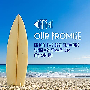 DriftFish Floating Sunglass Strap | Adjustable Glasses Retainer Float, Black