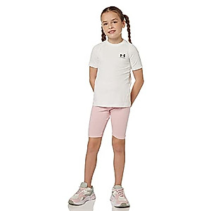 Under Armour Boys HeatGear Armour Short-Sleeve T-Shirt , White (100)/Black , Small