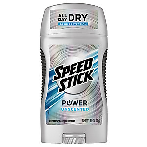 Speed Stick Power Antiperspirant Deodorant for Men, Unscented - 3 Ounce