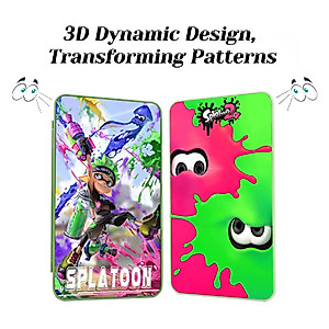 3D Dynamic Game Card Holder Compatible with Nintendo Switch Game Cards, 24 Slots Switch Game Case, Portable Game Storage Box for Travel and Home, Anti-Scratch, Shockproof