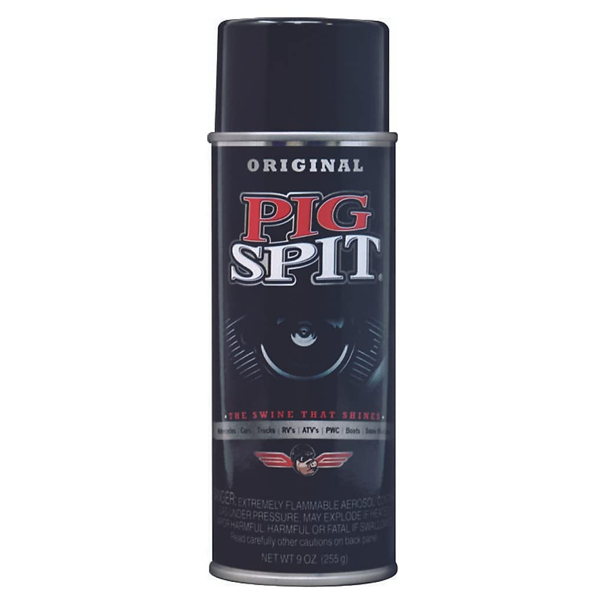 Pig Spit PSO Spit Original for Use on Motors, Transmissions, Vinyl and Black Plastic Trim Components and Tires, 9 oz, Single