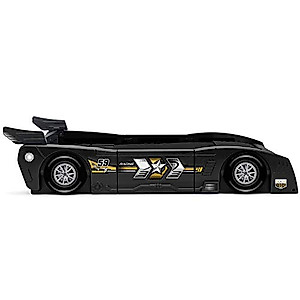 Delta Children Grand Prix Race Car Toddler & Twin Bed - Made in USA, Black