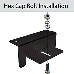 D&ONEHOS Solar Panel Mounting Z Brackets Lightweight Aluminum Corrosion-Free Construction for RVs, Trailers, Boats, Yachts, Wall and Other Off Gird Roof Installation, 16 Units per Set,Black