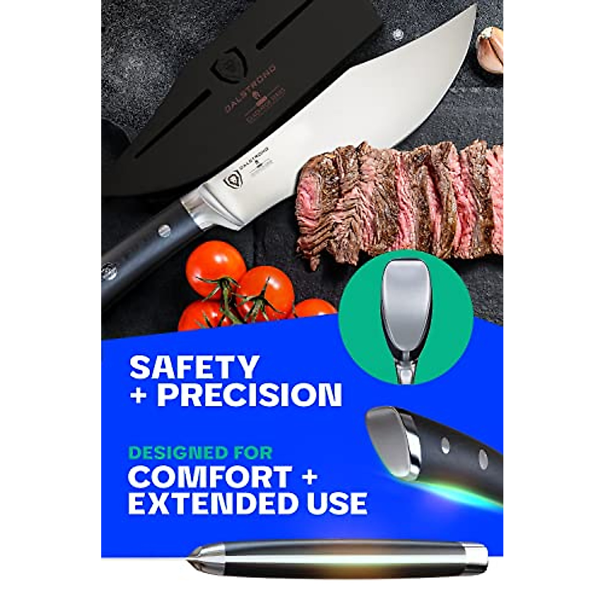 Dalstrong Barong Chef Knife - 7 inch - Gladiator Series Elite - Razor Sharp Kitchen Knife - Forged High Carbon German Steel - Full Tang - w/Sheath - NSF Certified