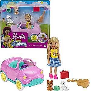 Mattel GTK95 Chelsea Driving a Vehicle Barbie Fun Doll, 3 Years Old and Above