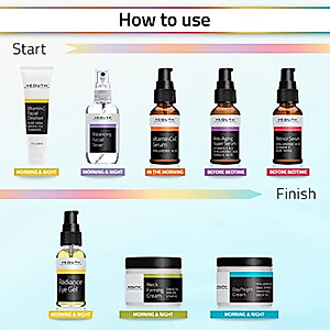 Hyaluronic Acid,Vitamin C Face Serum, Anti Aging Serum, Cleanser, Toner, Eye Gel, Neck & Face Cream, Skincare Kits for Women & Men, Skin Care Kit 8-Piece Skin Care Set by YEOUTH