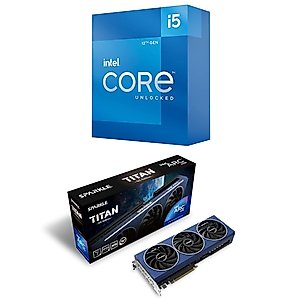 Intel Core i5-12600K Desktop Processor with Integrated Graphics and 10 (6P+4E) Cores up to 4.9 GHz Unlocked LGA1700 600 Series Chipset 125W + Arc Graphics Card