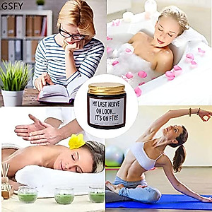 My Last Nerve Candles, Lavender Scented Candles, Funny Birthday Gift for Best Friends, Women, Men, Sister, Mom, Girlfriend, Neighbors