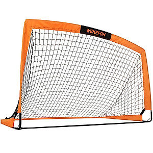 WEKEFON Soccer Goal, 5' x 3.1' Portable Soccer Net with Carry Bag for Backyard Games and Training for Kids and Youth Soccer Practice