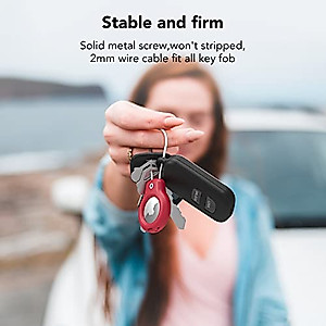 2 Pack AirTag Holders with Keychain - Secure Air Tag Cases and Key Rings for Keys, Luggage and More