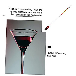 Zerodeko 2pcs Three Range Sugar Meter Wine Beer Hydrometers Beer Scales Wine Scales Measure Gauges Hydrometer Test Tool Alcohols Hydrometer Wine Hydrometer Measure Measurements Guages Glass