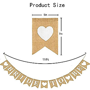 2pcs Bride to Be Banner, Gifts Banner, Rustic Burlap Garland for Bridal Shower, Bachelorette Party, Wedding Party Decorations