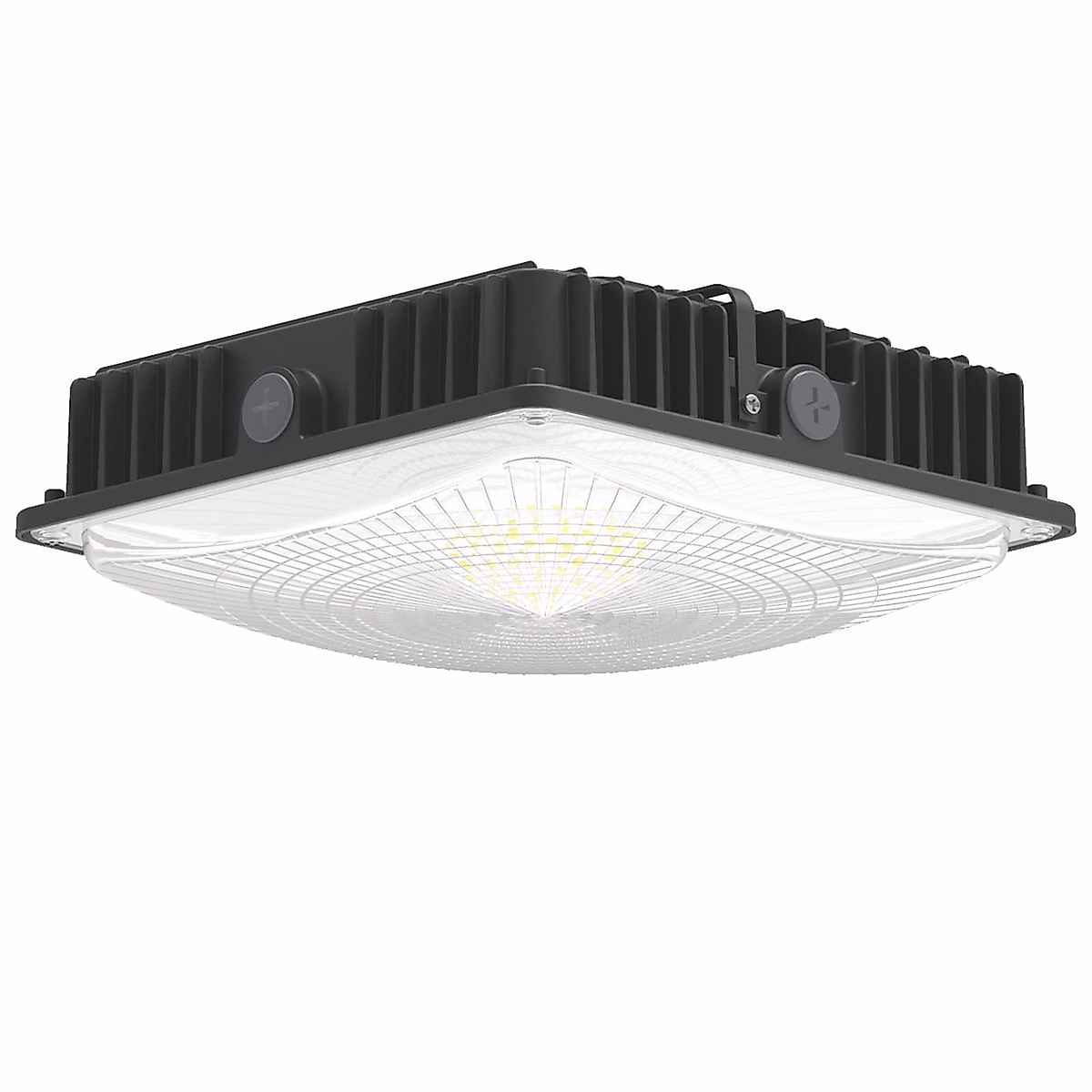 Deojoy LED Canopy Light Fixture 45W 1 Pack,HID/HPS Replacement, 9.5" x 9.5", LED Shop Light, 5700K, AC100-277V, IP65 Waterproof,Canopy Light Outdoor for Gas Station,Warehouse Light (45W-1Pack)