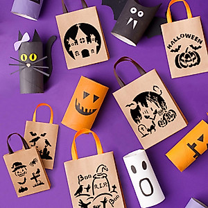 Halloween Pumpkin Face Stencils for Painting: 20pcs 6 inch Large Halloween Skull Stencils Reusable for Pumpkin Painting, Wood, Shirts, Crafts