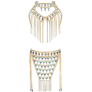 Allison Jennie Womens Sexy Body Chain Suit Party Beach Club Jewelry Accessories