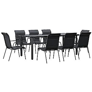 WFAUIBR Dining Set 9 Piece Patio ，Outdoor Furniture Set，Chat Conversation Tables and Chairs，for Bedroom, Living Room, Coffee Shop，Porch Garden，9 Piece 78.7"