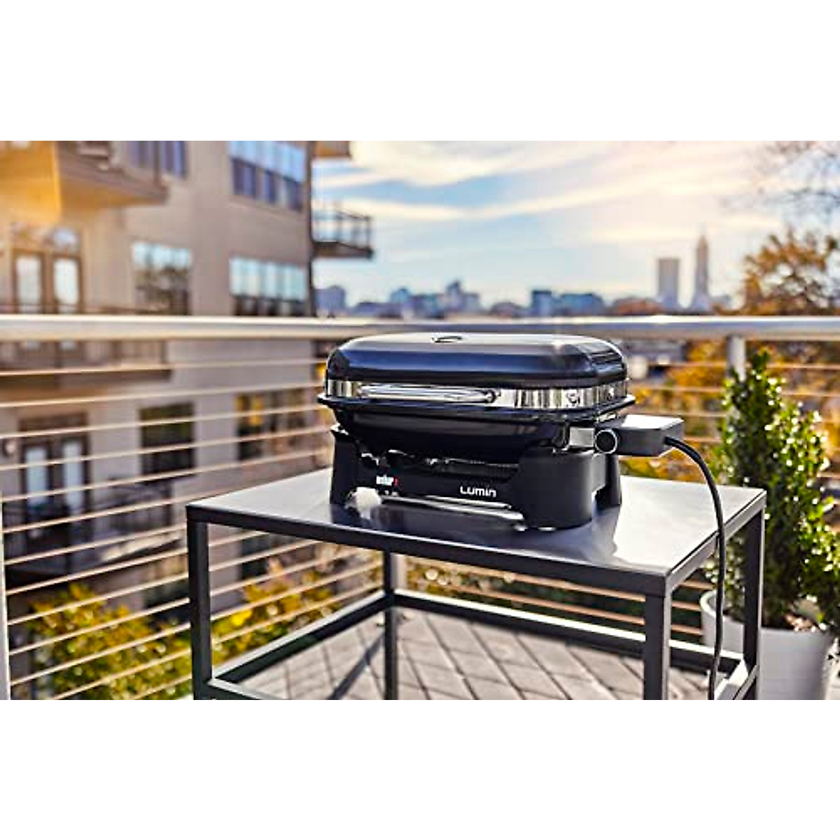 Weber Lumin Outdoor Electric Barbecue Grill, Black - Great Small Spaces such as Patios, Balconies, and Decks, Portable and Convenient