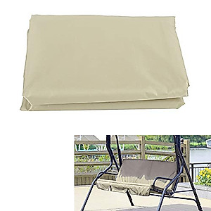 Patio Swing Cushion Cover, Courtyard Garden Swing Hammock 3‑Seat Cushion Cover Waterproof Swing Seat Cover Protection Cushion 150 x 50 x 10cm