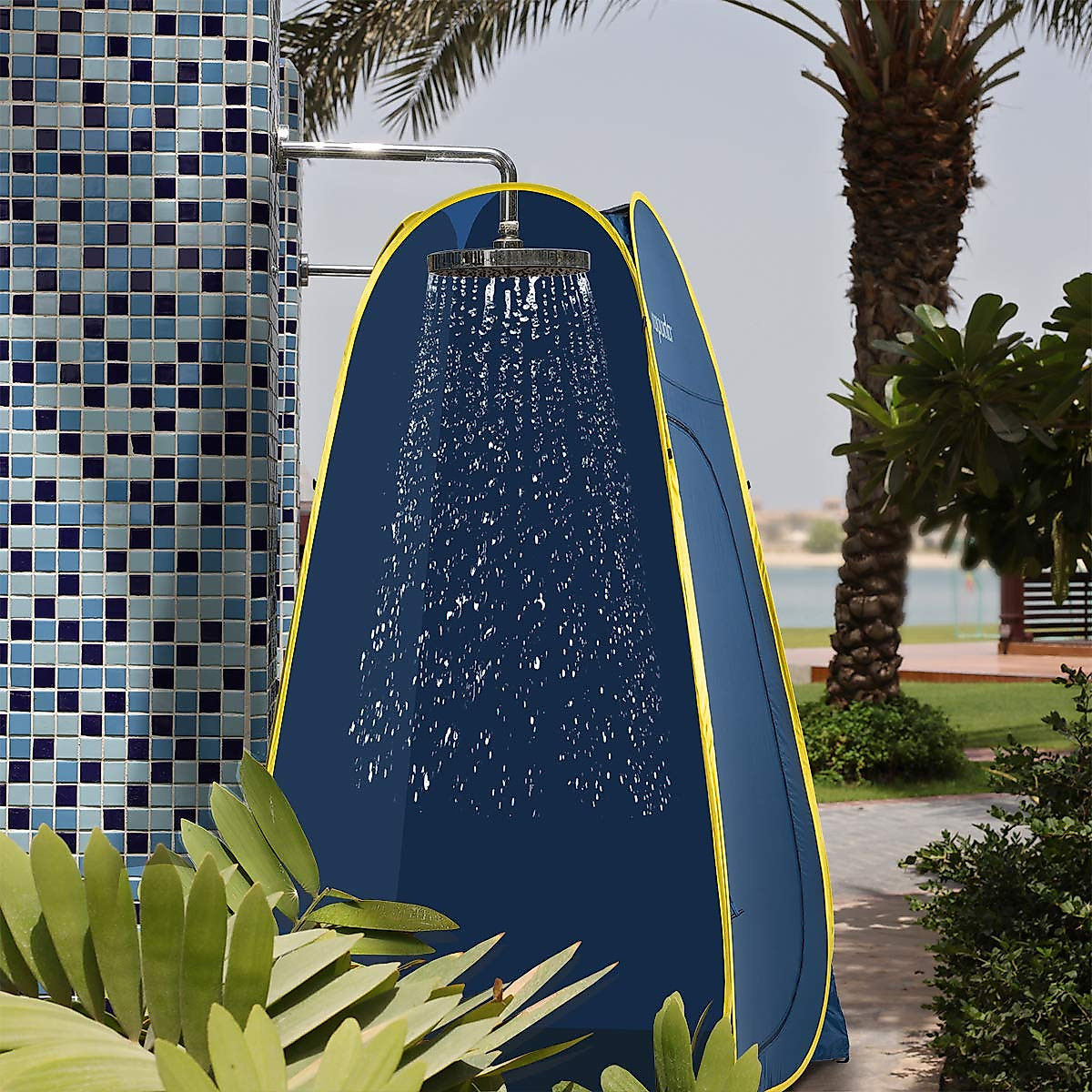 ROPODA Pop Up Tent 83inches x 48inches x 48inches, Upgrade Privacy Tent, Porta-Potty Tent Includes 1 Removable Bottom,8 Stakes,1Removable Rain Cover,1 Carrying Bag