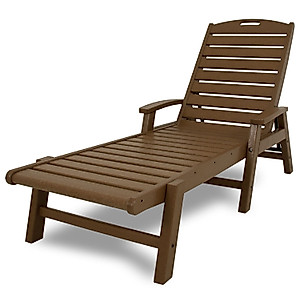 Trex Outdoor Furniture Yacht Club Stackable Chaise Lounger with Arms,Tree House