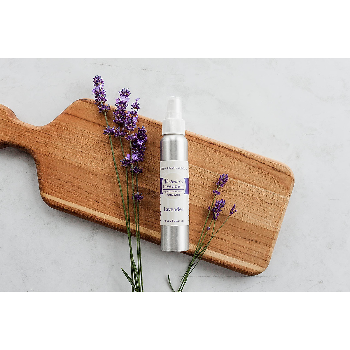 Victoria's Lavender Aromatherapy Body Mist Spray - After Sun Solar Recovery Spray with Aloe Vera plus Lavender Essential Oil - Hydrating, Moisturizing & Soothing Aloe Vera Spray, 4 oz (120 ml)