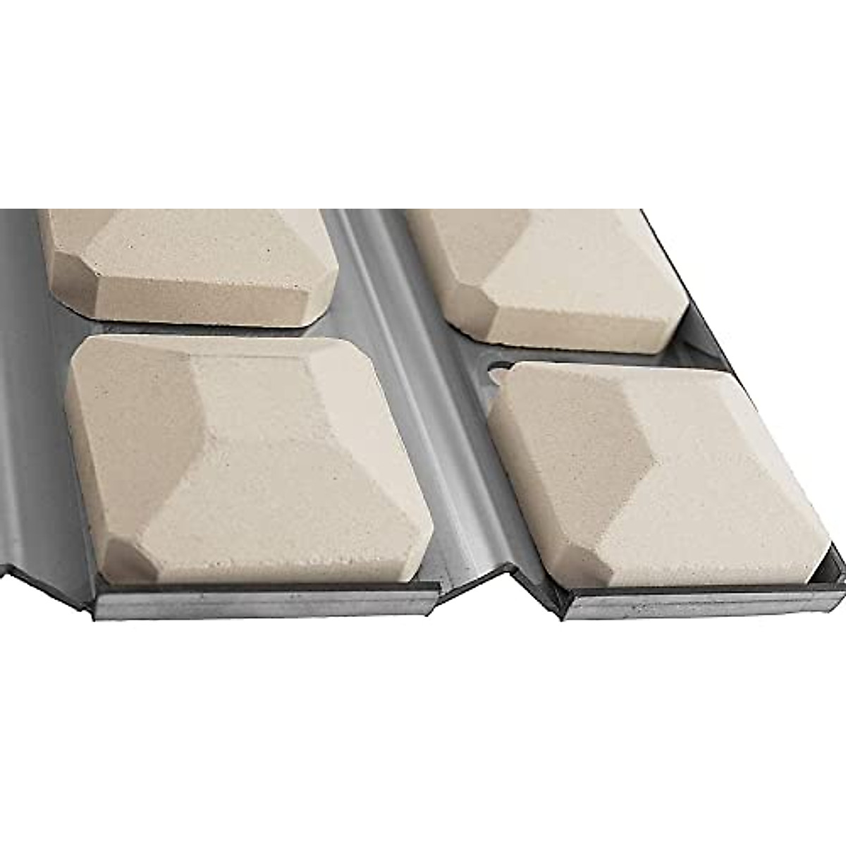 Ceramic Briquettes 2 by 2" Replacement for Select Turbo, Nexgrill Gas Grill Models