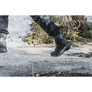 Icebug Womens Stavre BUGrip GTX Hiking Boot with Carbide Studded Traction Sole, Black/Jade Mist, 9.5