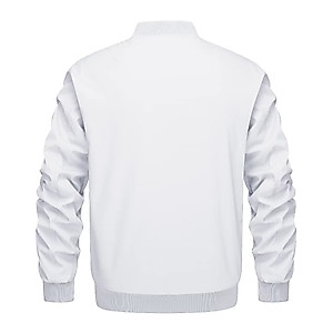 KEFITEVD Mens Bomber Jacket Quilted Jacket Winter Active Coat Lightweight Military Outerwear Varsity Jackets Warm Padded Coats