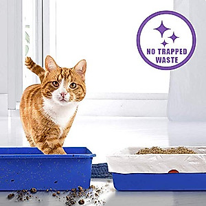 Alfapet cat Litter Box Liners Extra Large-1 Box- Heavy Duty 2 mil Thick Plastic, Clever Drawstring Liner for Easy Disposal- Flat Bottom for Easy, Secure Placement in Kitty Pan-Disposable