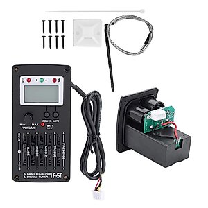 5 Band Guitar Equalizer, F-5T EQ Equalizer Pickup Tuner for Acoustic Guitar Musical Instrument