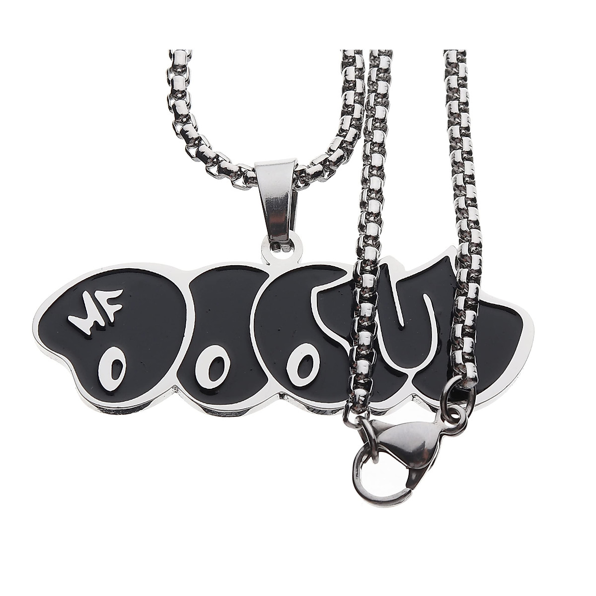 SYWHPS Dm Hip Hop Pendant Chain Necklace (Black dm)