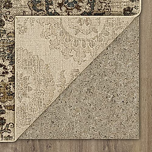 Mohawk Home Belgravia Transitional Geometric, Ornamental Gray 8' x 11' Area Rug Perfect for Living Room, Dining Room, Office