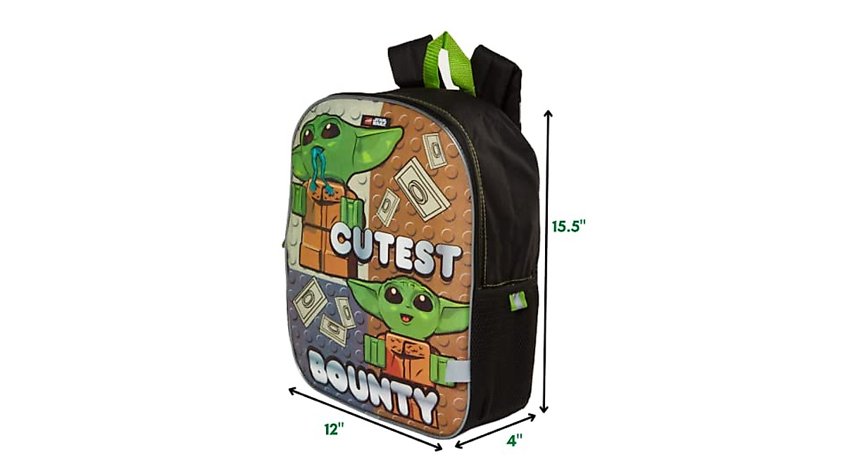 Star Wars Baby Yoda Backpack Set for Kids | Mandalorian School Bundle