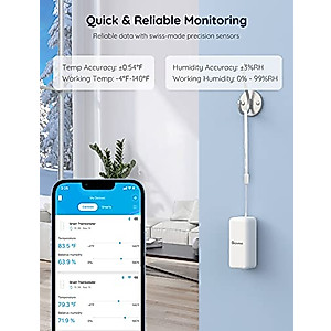 Govee WiFi Hygrometer Thermometer 3 Pack H5151, Indoor Wireless Smart Temperature Humidity Sensor Monitor with Remote App Notification Alert, 2 Years Free Data Storage Export, for Home, Greenhouse