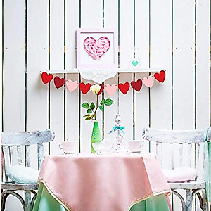 Valentine's Day Decorations for Home Decor,Valentines Day Garland Valentines Banner Felt Heart Decor for Wedding Anniversary Birthday Party Home Supplies