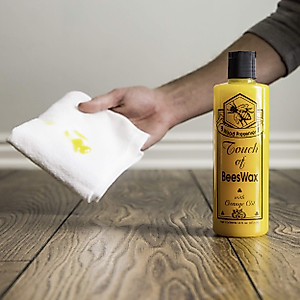 Touch of Oranges Beeswax Wood Polish Conditioner, Cleaner & Restorer Bundle Hardwood Floor Cleaner Spray Real Orange Oil - (32 & 16 oz )