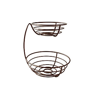 Spectrum Diversified Arched 2-Tier Server for Storage and Organization of Fruit Vegetables Produce and More, Bronze