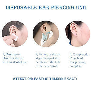Refesta Ear Piercing Gun Kits, 8 Pcs Earring Piercing Unit Kit with Ear Stud and 1 Pcs Aid Piercing Tool