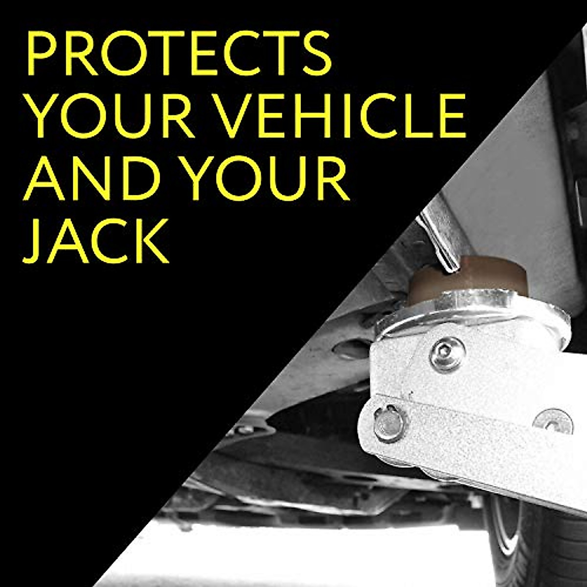 2-Pack of Rubber Jack Pads (Slotted Pucks) - Universal, Standard-Size Adapter - Frame Rail Protector Puck/Pad Keeps Pinch Weld, Paint and Metal Safe - by Mission Automotive