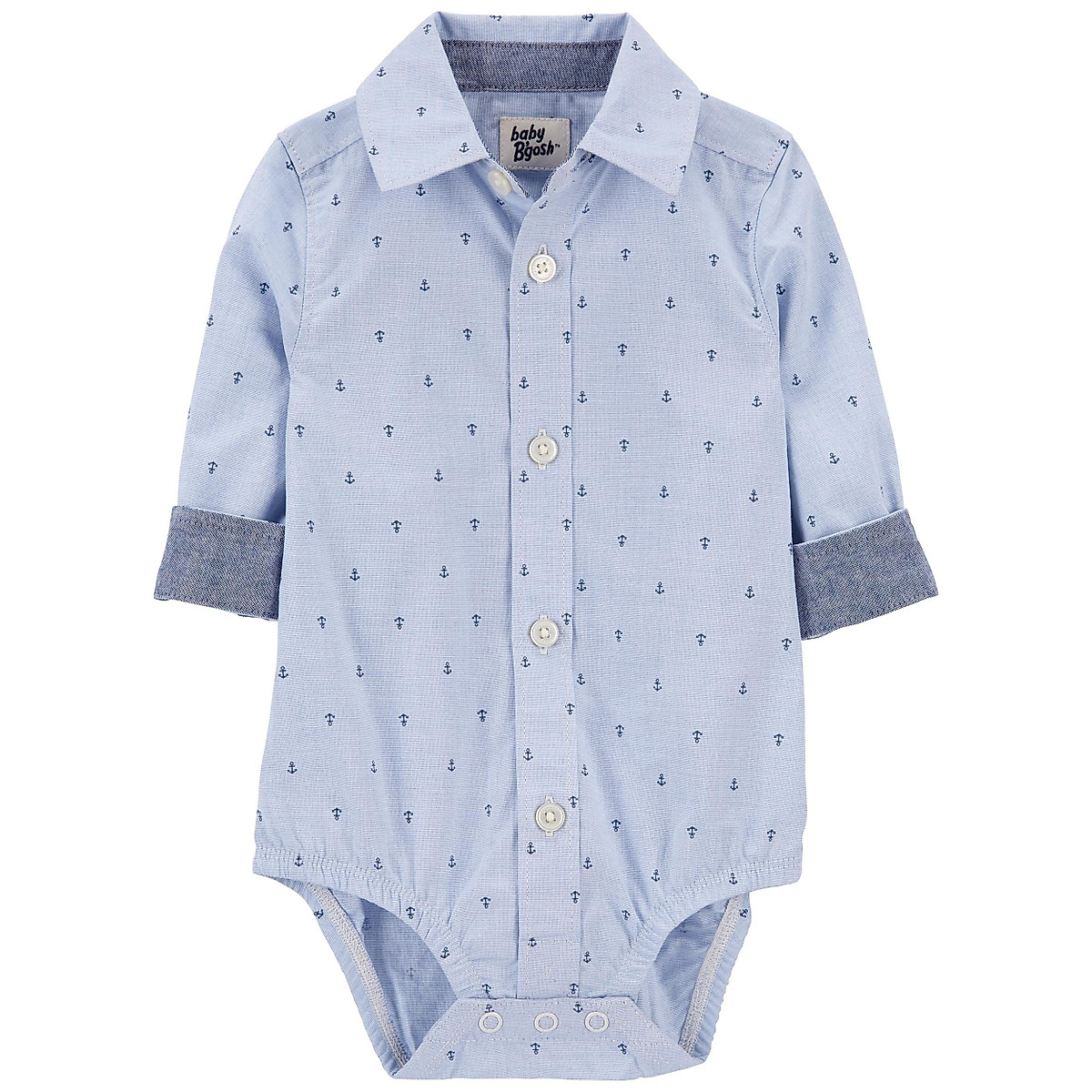 OshKosh B'Gosh Baby Boys' Bodysuit, Navy Gingham, 18M