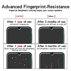 KATIN [2-Pack] For Samsung Galaxy A10e/A10E Tempered Glass Screen Protector No-Bubble, 9H Hardness, Easy to Install