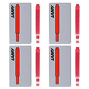 Lamy Fountain Pen Ink Cartridges, Red Ink, Pack of 20 (LT10RD)