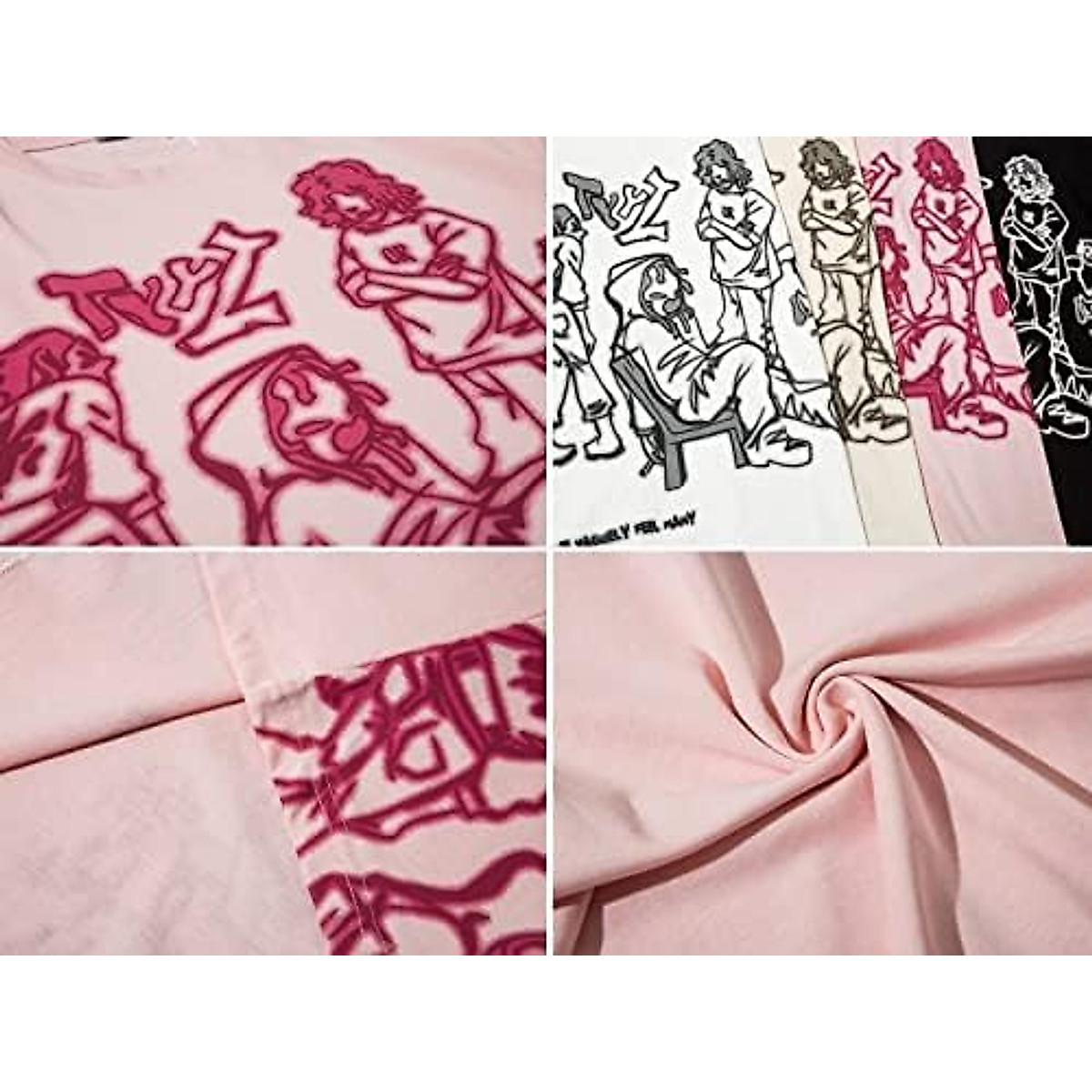 Aelfric Eden Graphic Tees Men Y2k Cartoon Oversized T Shirts Women Streetwear Vintage Tees Unisex Summer Tops