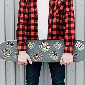 50 Pack Pcs Autism Awareness Stickers for Water Bottles Waterproof Vinyl Laptop Luggage Phone Case Cars Inspirational Sticker Packs Bulk Adults Teens Kids Aesthetic Small Decals