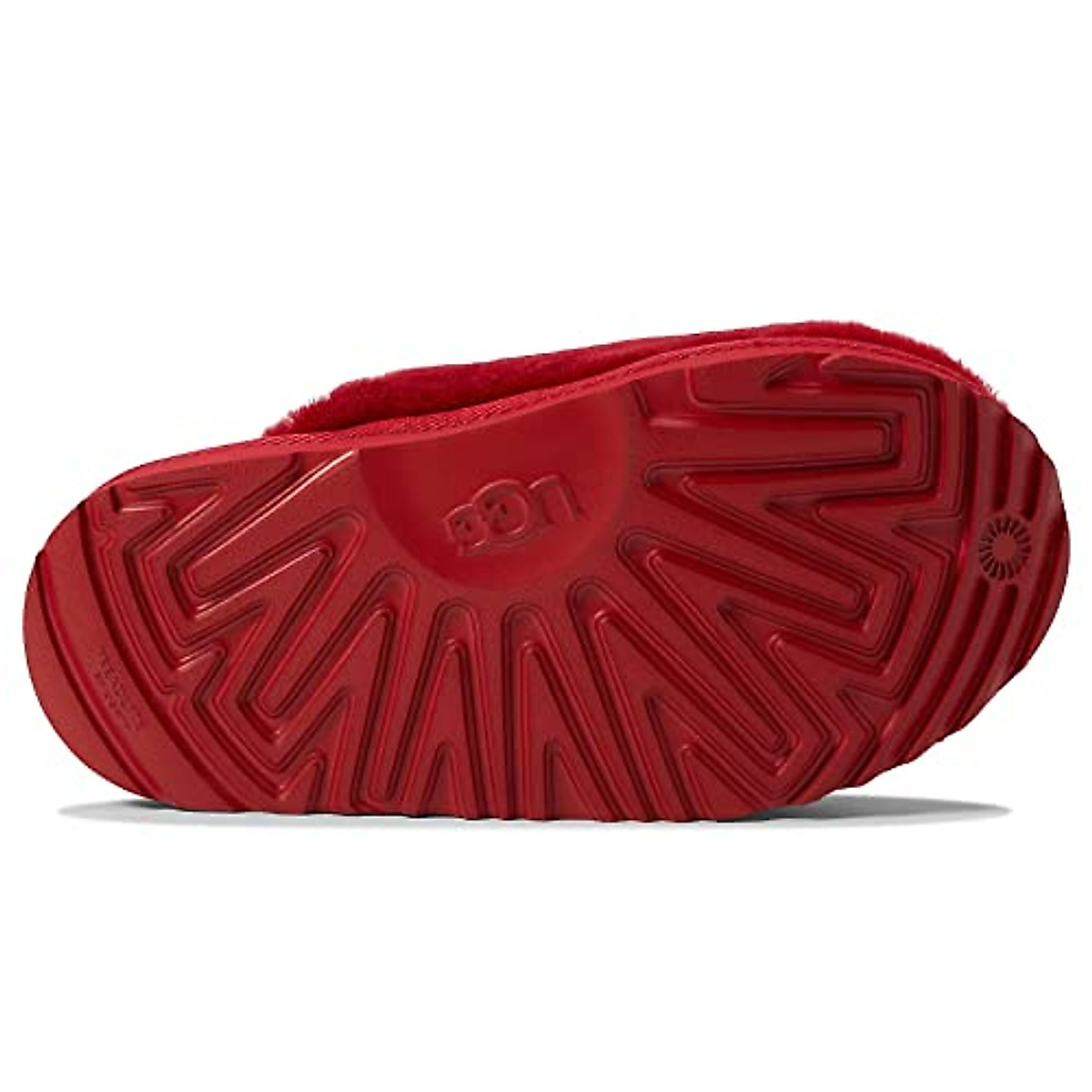 UGG Unisex-Child Fluff Yeah Clog Slipper, Samba Red, 11 Little Kid