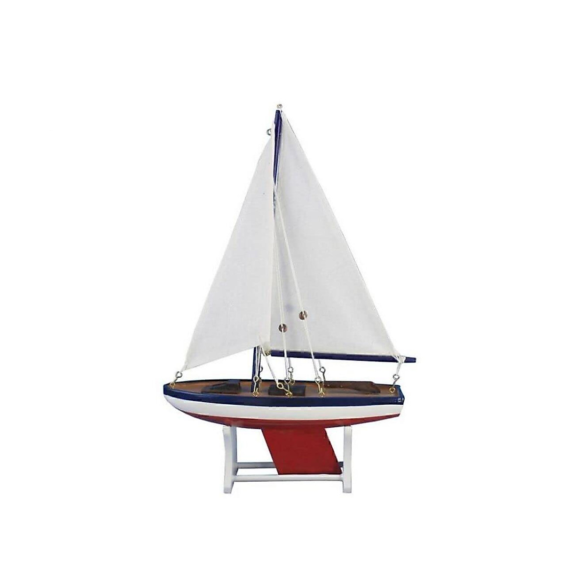 Hampton Nautical It Floats 12" American Floating Sailboat Hampton Nautical Model Ship, Fully Assembled (Not a Kit)